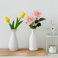 China Artistic Ceramic Vase with Flowing Line Design for sale