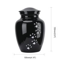 China Black Glossy Pet Urn with Secure Lid for Lasting Memories for sale