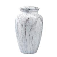 China Durable Metal Human Ash Urn with Marble Effect Finish for sale