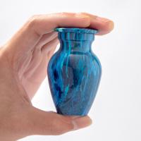 China High-Quality Blue Pet Urn Marble Texture for Home Display for sale
