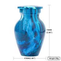 China High-Quality Blue Pet Urn Marble Texture for Home Display for sale