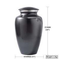 China Black Metal Cremation Urn Wholesale Memorial Urn Supplier for sale