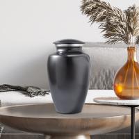 China Black Metal Cremation Urn Wholesale Memorial Urn Supplier for sale