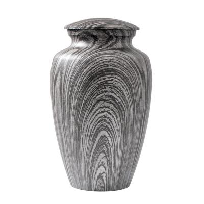 China Premium Grey Funeral Urn Metal Memorial Urn Factory for sale