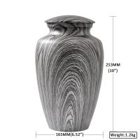 China Premium Grey Funeral Urn Metal Memorial Urn Factory for sale