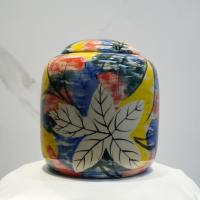 China Watercolor Style Ceramic Cremation Urn Wholesale for sale