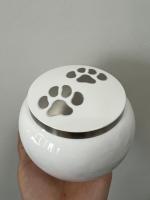 China Deep Gray Metal Pet Urn Durable Elegant Memorial Container for sale