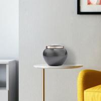 China Deep Gray Metal Pet Urn Durable Elegant Memorial Container for sale