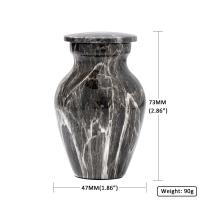 China Elegant Marble Pet Memorial Urn Durable Metal Design for sale