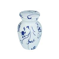 China Pet Ashes Urn Blue Floral Design for Funeral Suppliers for sale