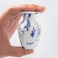 China Pet Ashes Urn Blue Floral Design for Funeral Suppliers for sale