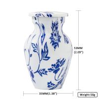 China Pet Ashes Urn Blue Floral Design for Funeral Suppliers for sale