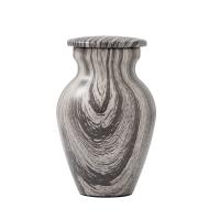 China Grey Wood Grain Metal Pet Urn Wholesale Memorial Supplier for sale