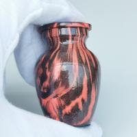 China Red Black Metal Pet Urn Wholesale Memorial Keepsake Supplier for sale
