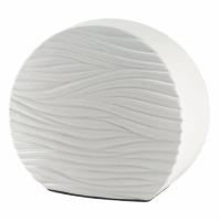 China Modern White Ceramic Cremation Urn with Wave Texture for sale