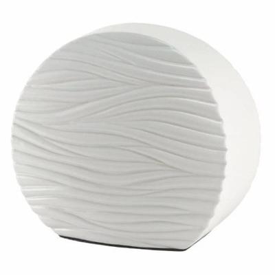 China Modern White Ceramic Cremation Urn with Wave Texture for sale