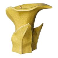 China Yellow Calla Lily Ceramic Cremation Urn for sale