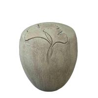 China Minimalist Ceramic Cremation Urn with Calla Lily Design for sale