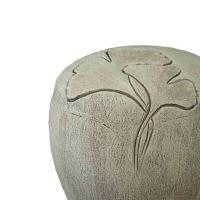 China Minimalist Ceramic Cremation Urn with Calla Lily Design for sale
