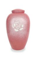 China Wholesale Pink Rose Ceramic Cremation Urn for sale
