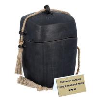 China Wholesale Matte Black Ceramic Cremation Urn for sale