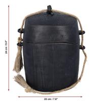China Wholesale Matte Black Ceramic Cremation Urn for sale
