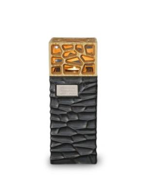 China Modern Rectangular Ceramic Cremation Urn with Memorial Plaque for sale