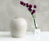 China Modern White Ceramic Cremation Urn with Gold Birds for sale