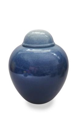 China Deep Blue Ceramic Cremation Urn for sale