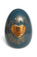 China Golden Heart Ceramic Cremation Urn for sale