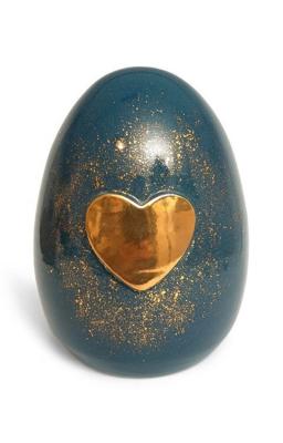 China Golden Heart Ceramic Cremation Urn for sale