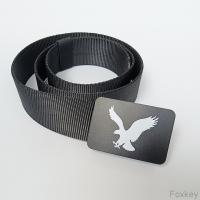 China Printable Custom Silver Belt Buckles polyester nylon Personalised Belt Buckles for sale