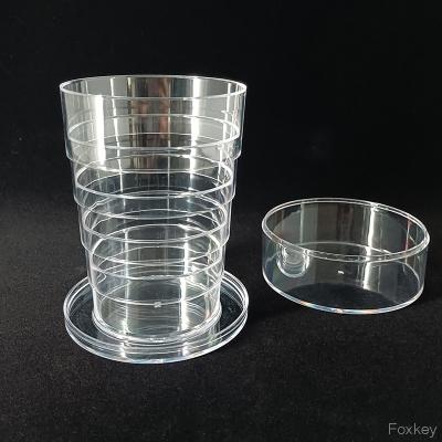 China Clear Plastic Pocket Pint Beer Glass 16OZ 480ml Big Size Foldable Not Metal for sale