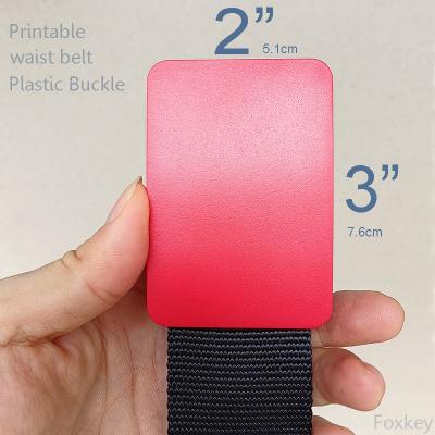 China Adjustable 2 Inch Nylon Duty Belt With Plastic Buckle Advertising Print Logo for sale