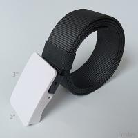 China Printable Polyester Nylon Waist Belt Rust Proof With POM plastic buckle for sale