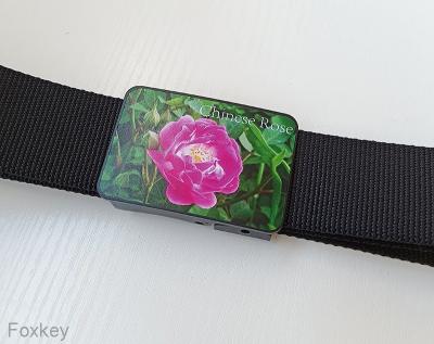 China POM Polyacetal Plastic Fully Adjustable Belt Buckle Print Logo Photo for sale