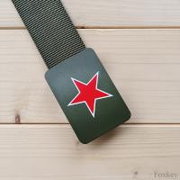 China 2 Inch Nylon Military Belt Five Pointed Star Print Custom Belts And Buckles for sale