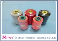 China 60s/2 Plastic Cone 100% Polyester Sewing Thread 10000m Brown Red Black Spun Yarn for sale