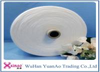 China Raw White Polyester sewing Yarn S and Z Twist Dyed Polyester Yarn Manufacturing Process for sale