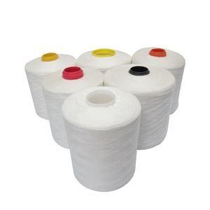 China Sewing Thread 100% Polyester Yarn Low Shrinkage Sustainable Raw White 50/3 for sale