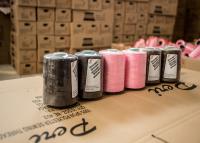China 40S/2 5000 yards Silicone Coated Spun Polyester Thread Industrial Sewing Thread for sale