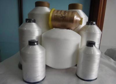 China High Tenacity Spun Polyester Yarn Polyester Thread 150D/2/3 210D/2/3 Raw White Color for sale