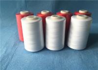 China Low Shrinkage Strong 100 spun polyester yarn For Jeans / Caps / Handbags Sewing for sale