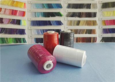 China Dyed 100% Polyester Spun Yarn , 40/2 40/3 42S/2 5000 meters per cone  Spun Polyester Sewing Thread for sale
