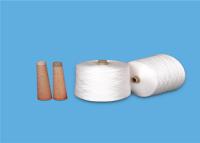 China Raw white pattern 100% sewing spun polyester yarn Eco - Friendly for sale