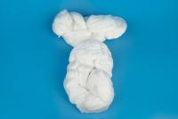 China Raw White Ring Spun Polyester High Twist Hank Yarn for sale