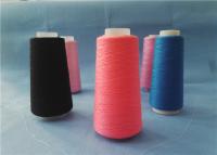 China Dyed 100% Polyester Yarn , Spun Polyester Yarn 40s / 2 On Plastic Tube color yarn for sale