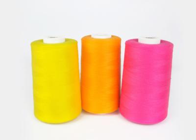China 5000 Yards High Tenacity Colorful Sewing Machine Thread 40s/2 TEX27 , Yellow Orange for sale