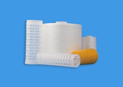 China 100% Polyester Yarn 40s/2 Raw White Polyester Spun Yarns For Garments Sewing for sale