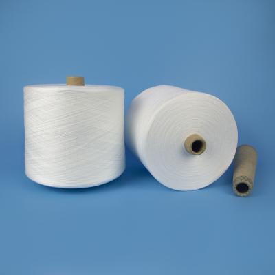 China Virgin Raw White 100% Spun Polyester Sewing Thread 40/2 Ring Spun Yarn for sale